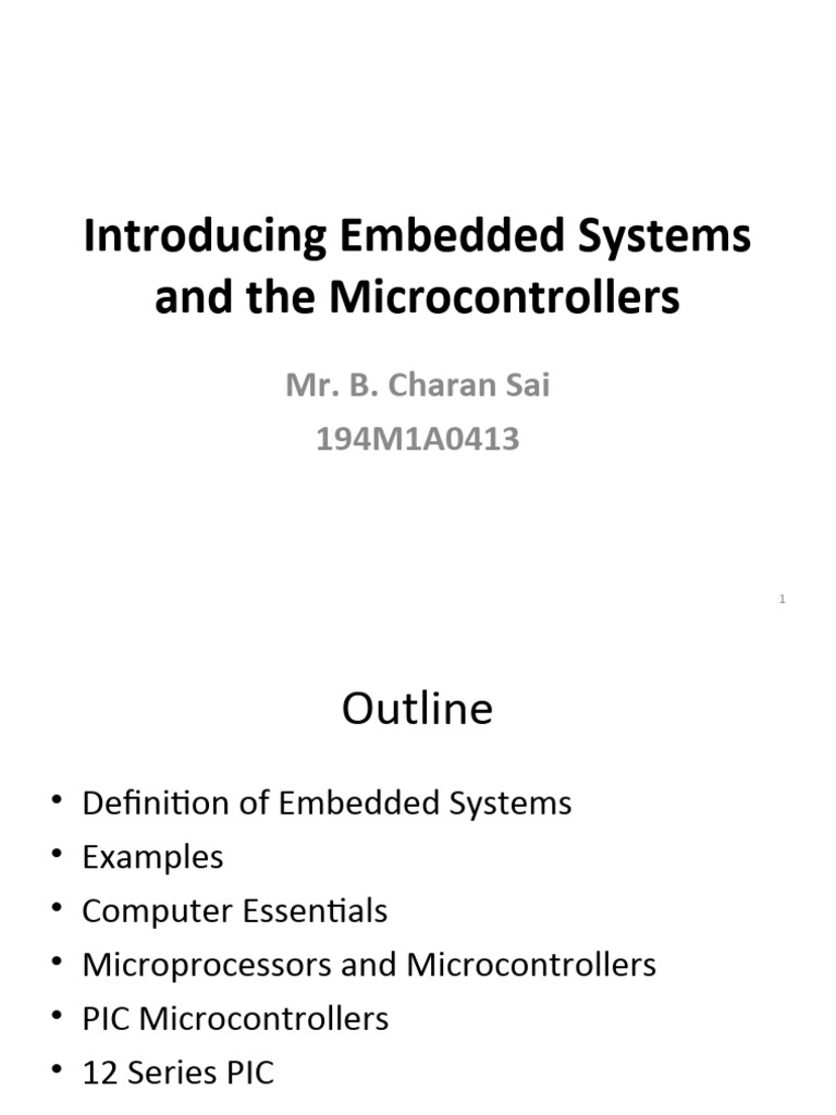 1 Introducing Embedded Systems and The Microcontrollers | Download Free PDF | Microcontroller ...