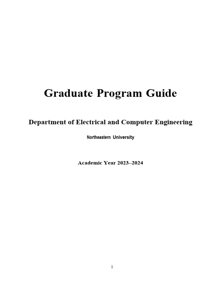 ECE Graduate Program Guide 2023-24 | PDF