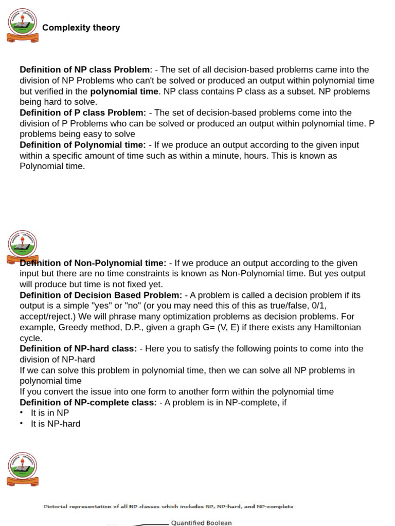 Lesson 8 Complexity Theory and DP | PDF | Dynamic Programming | Time Complexity