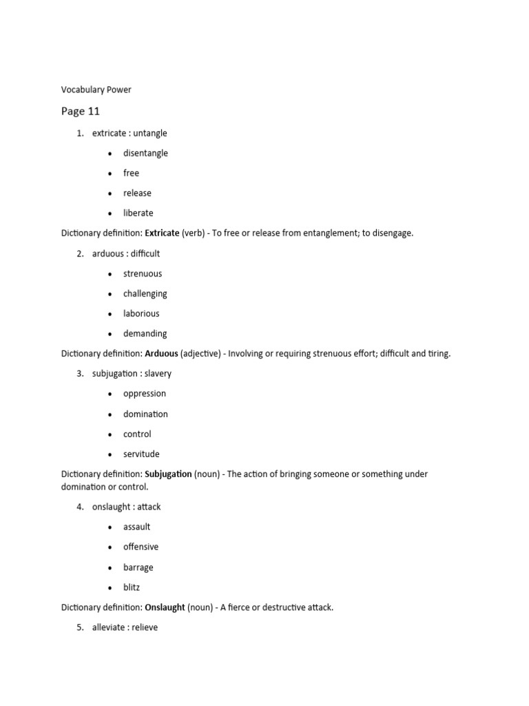 Vocabulary Power | PDF