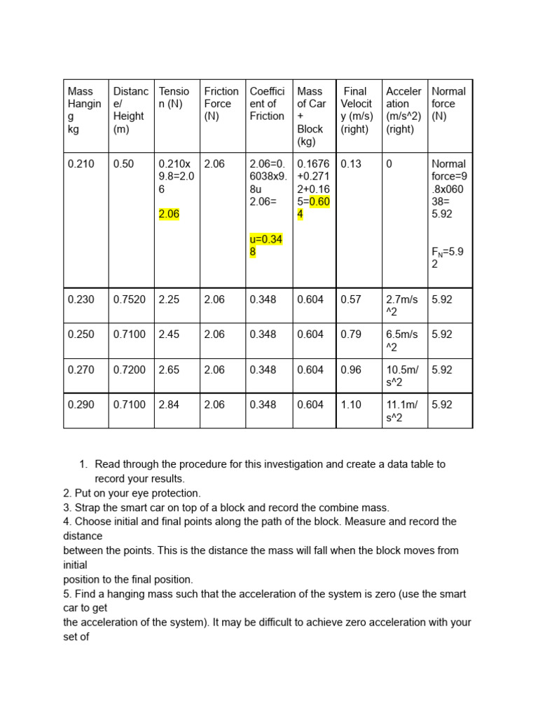 Work Energy Theorem Lab - Grade 12 Physics | PDF