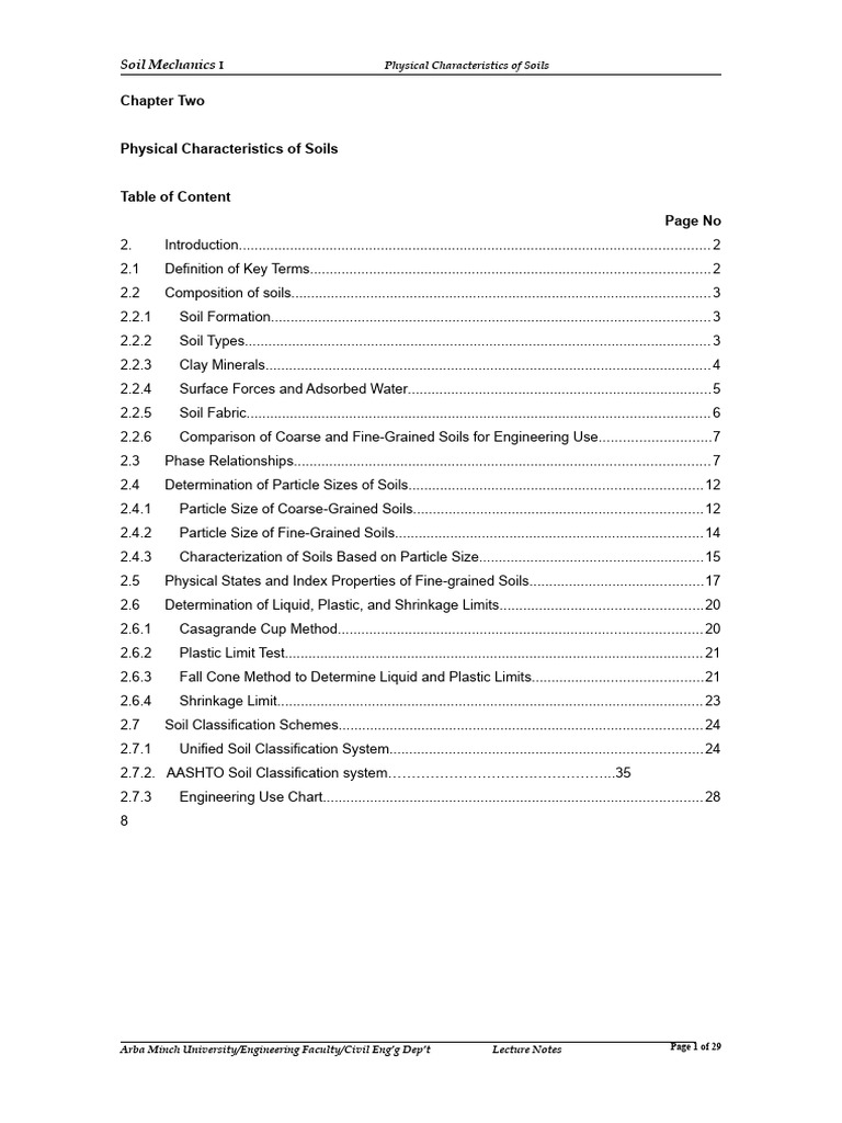 Chapter2-Physical Characterstics of Soils | PDF