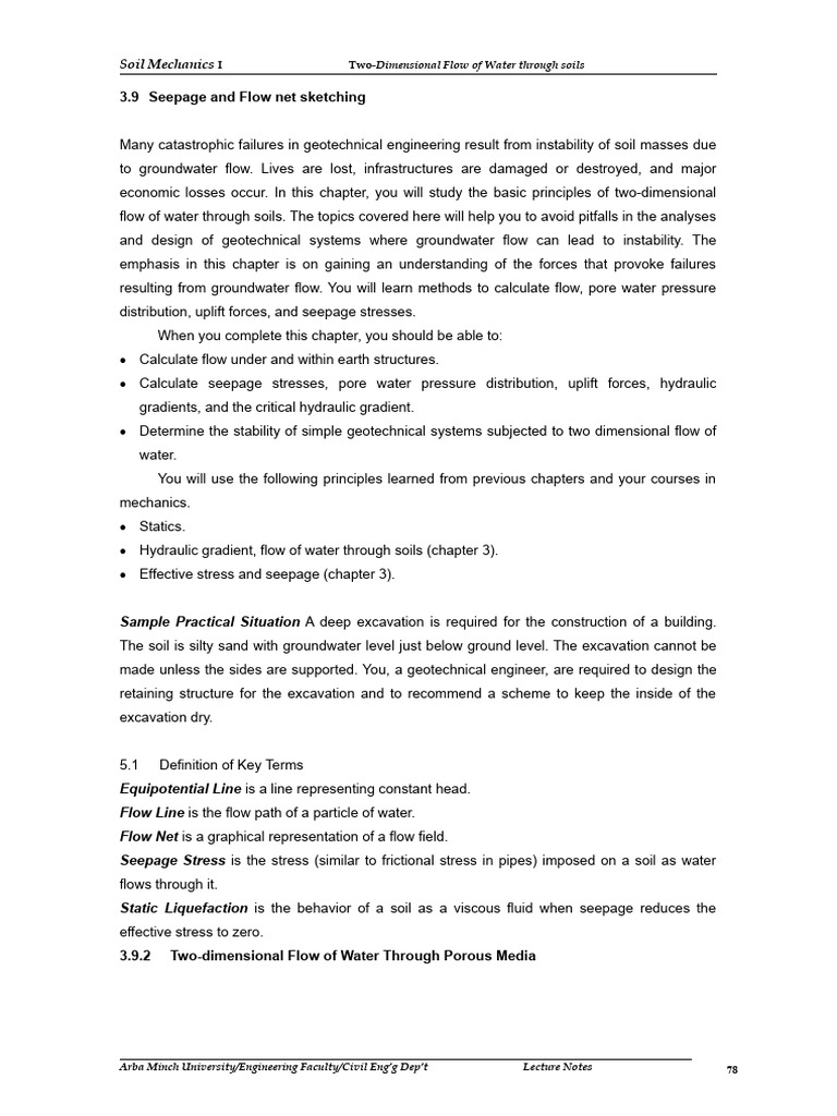 Chapter5-Two-Dimensional Flow of Water Through Soils | PDF