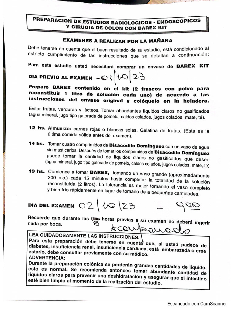 Preparación Barex Kit | PDF