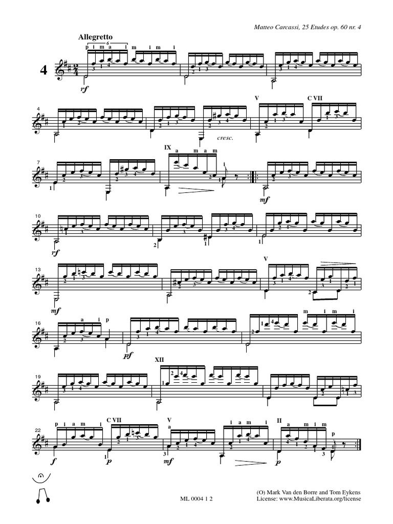 Carcassi 4 Op 60 | PDF