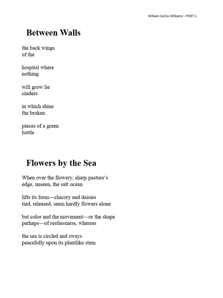 William Carlos Williams poems | PDF