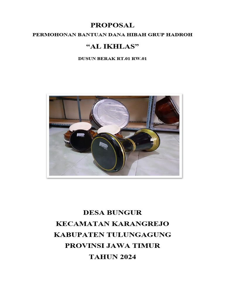 Proposal Hadroh Al Ikhlas | PDF