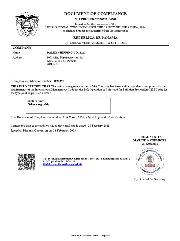 Document of Compliance | PDF