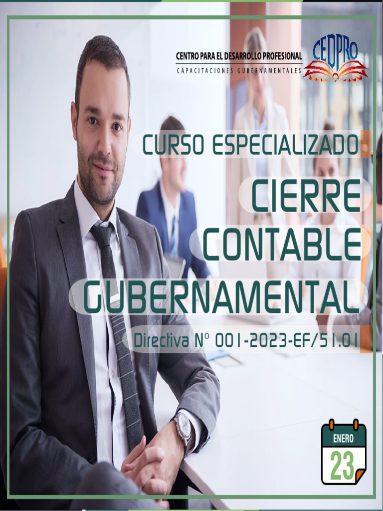 Curso Cierre Contable Gubernamental 23 Ene 24 | PDF
