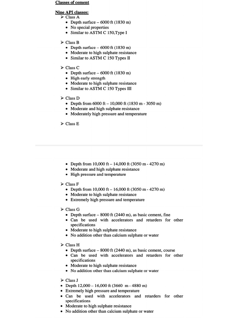 Cement Classes | PDF