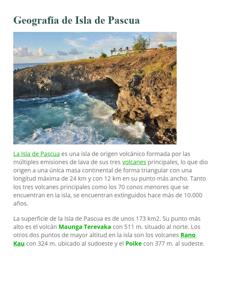 Geografía de Isla de Pascua | PDF