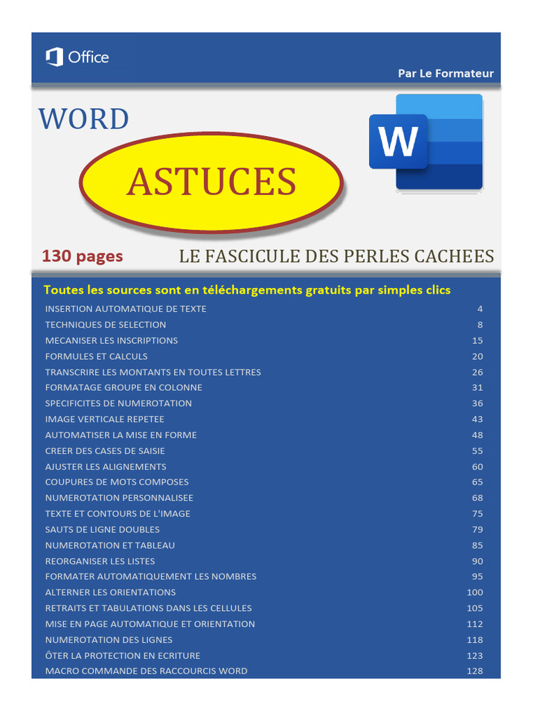 Le Fascicule Des Astuces Word | PDF