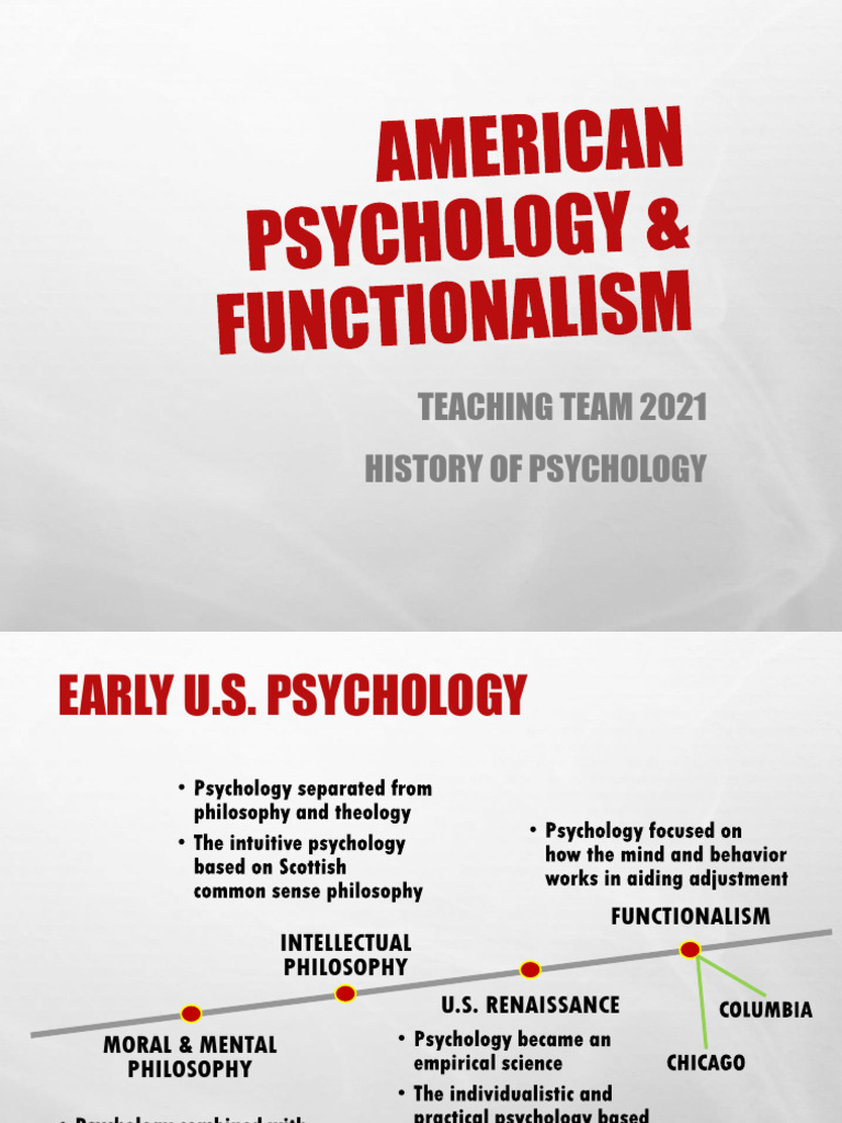 Functionalism | PDF | William James | Psychology