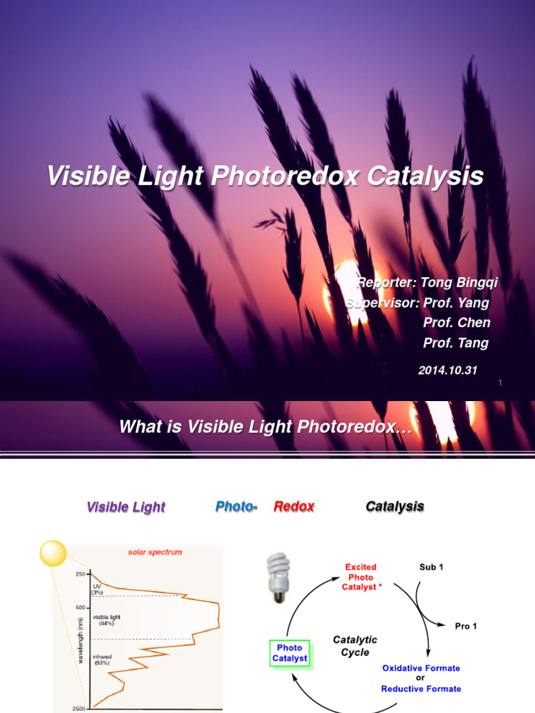 Visible Light Photoredox Catalysis | PDF