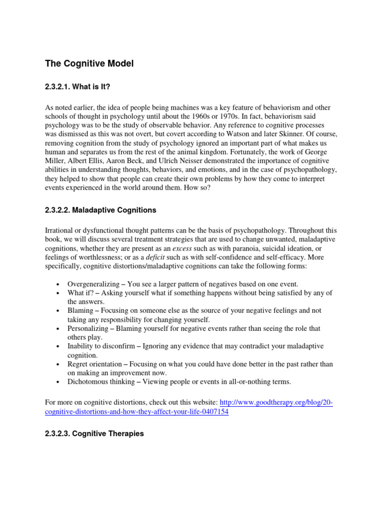 The Cognitive Model | PDF