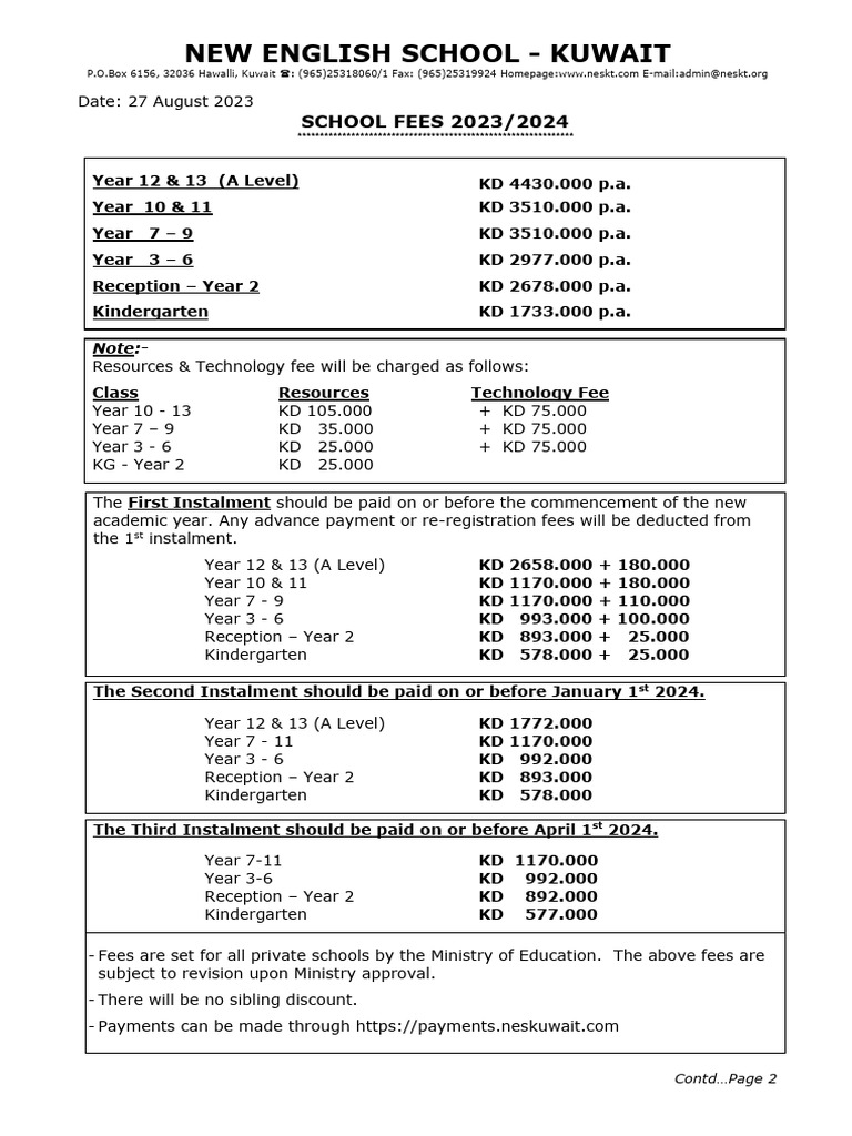 SchoolFees23-241 | PDF | Payments | Money