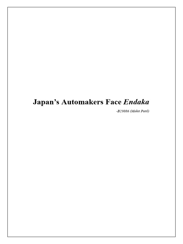 Assignment 10 | PDF | Japanese Yen | Balance Of Trade
