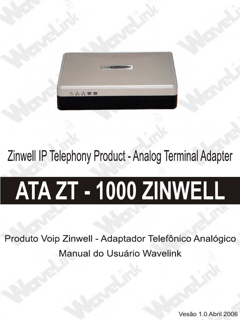 Manual ATA Wavelinnk T2 | PDF | Telephony | Human Voice