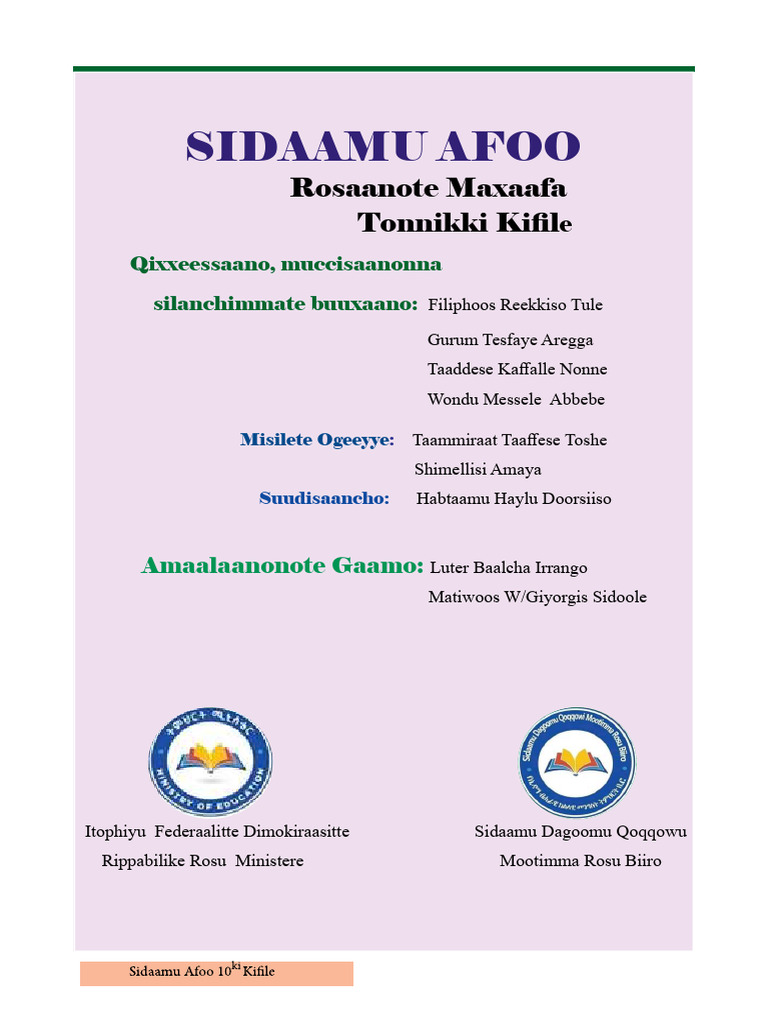 Sidaamu Afoo PDF | PDF
