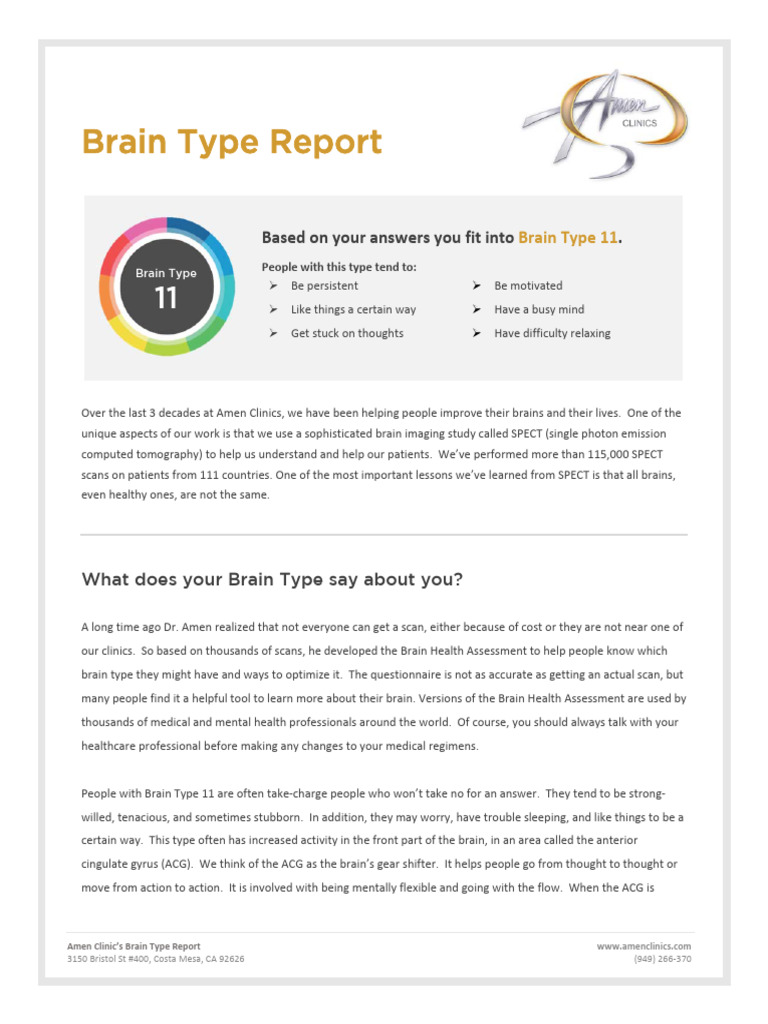 AC BrainType 11 | PDF | Brain | Dieting