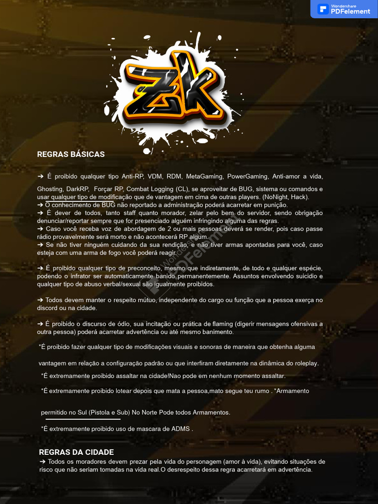 Regras ZK City | PDF