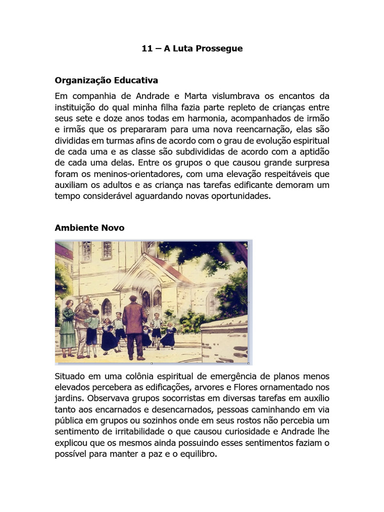 Resumo Livro Voltei CAP 11e12 | PDF