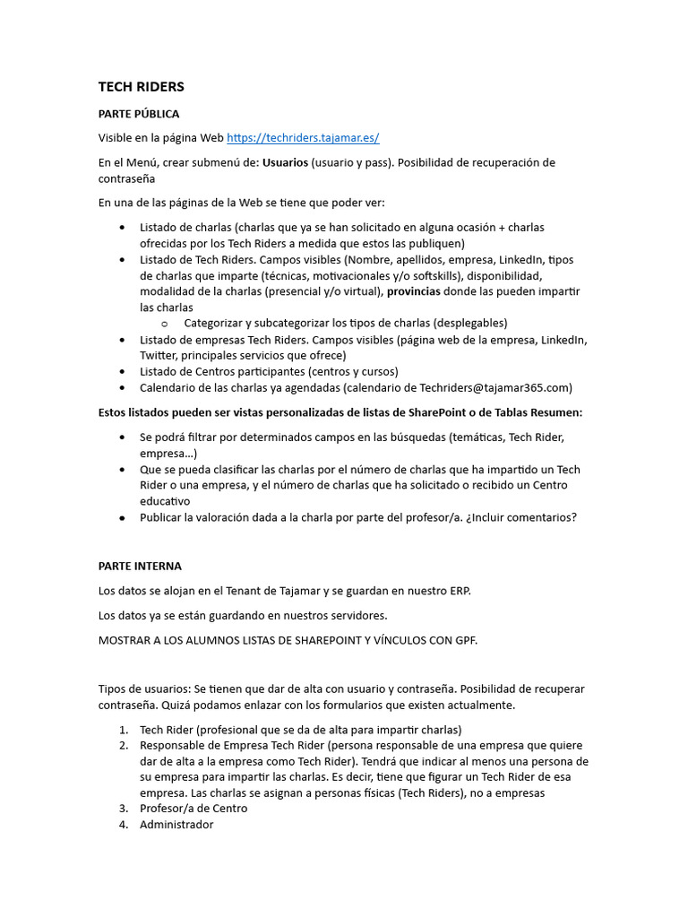 App Tech Riders | PDF | Business | Contraseña