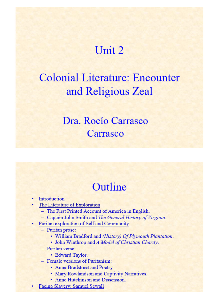 Colonial Literature | PDF