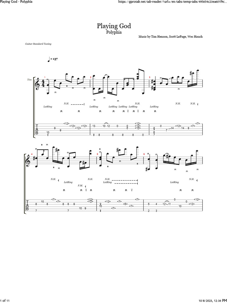 Playing God - Polyphia | PDF | English Language Music | Rock Music Groups