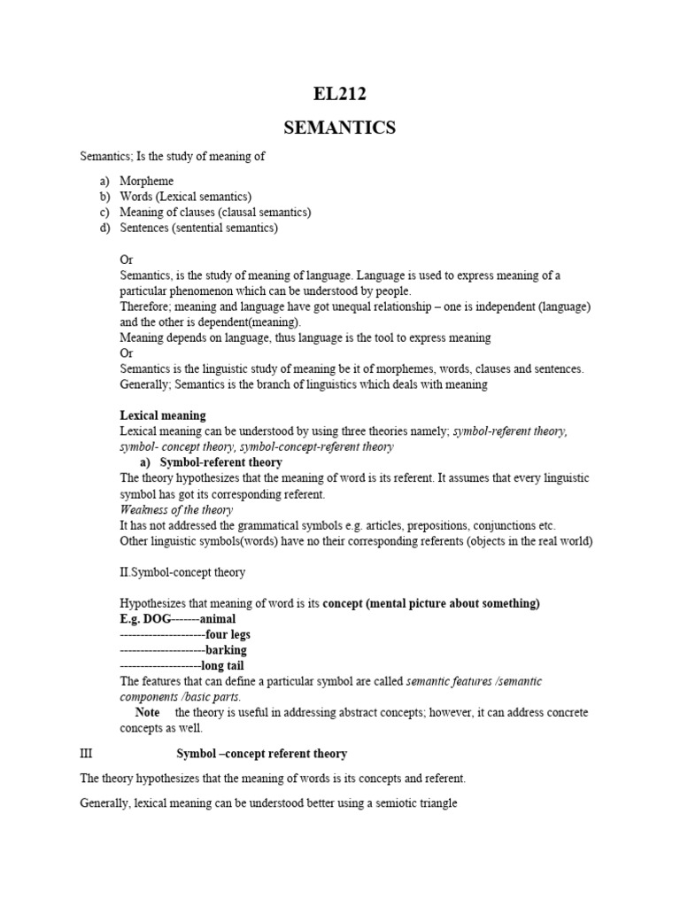 SEMANTICS ORG (Autosaved) - 1 | Download Free PDF | Lexical Semantics | Word