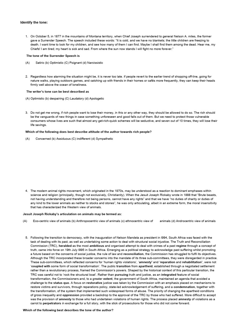 Identify The Tone | PDF