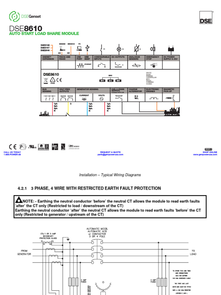 Deep Sea Controller 8610 Drawing | PDF