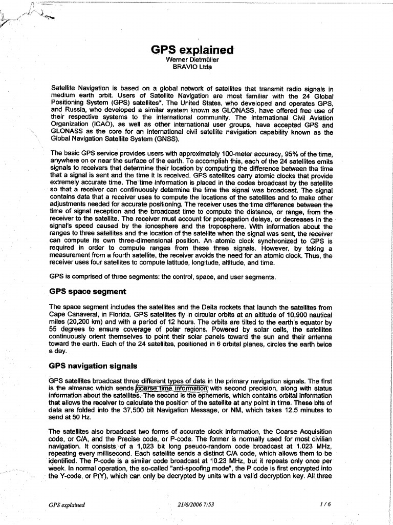 GPS Explained | PDF