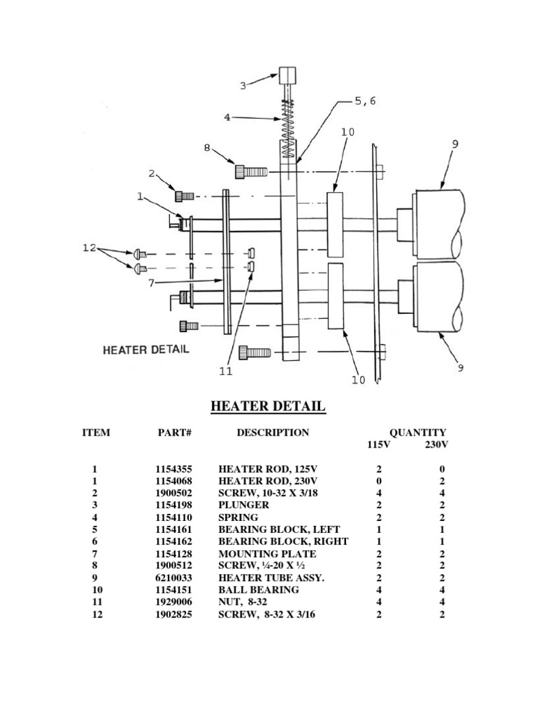 GBC 4250 Laminator Parts List | PDF | Screw | Nut (Hardware)