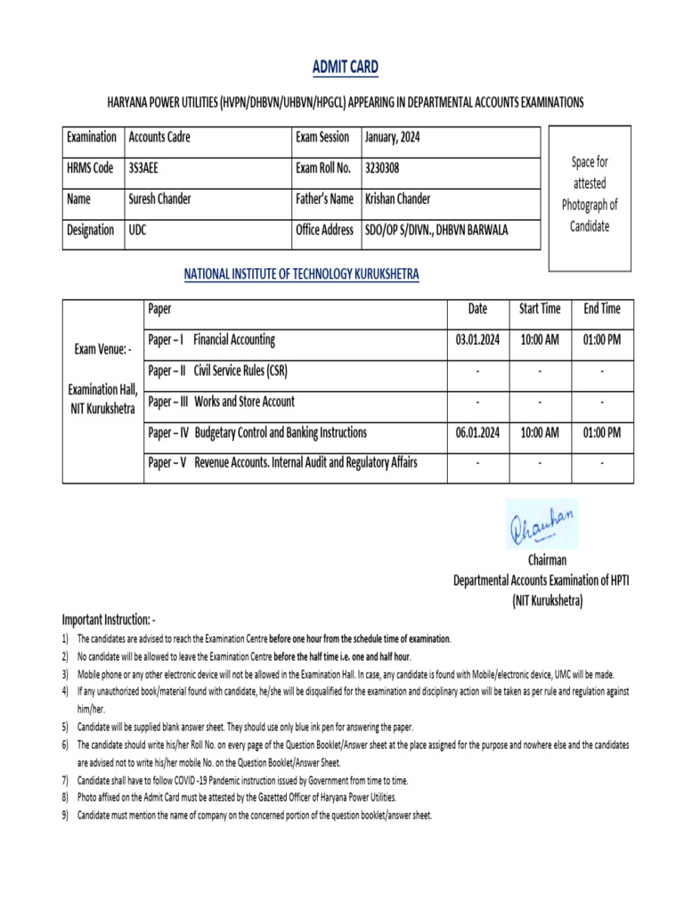 CONTENTS - Notices - 327 - REVISED ADMIT CARD SO Part - I PRINT - 3230308 & 0354 | PDF