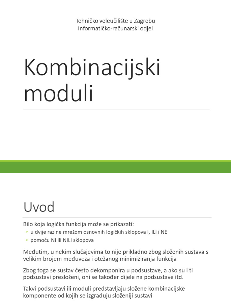 Kombinacijski Moduli | PDF