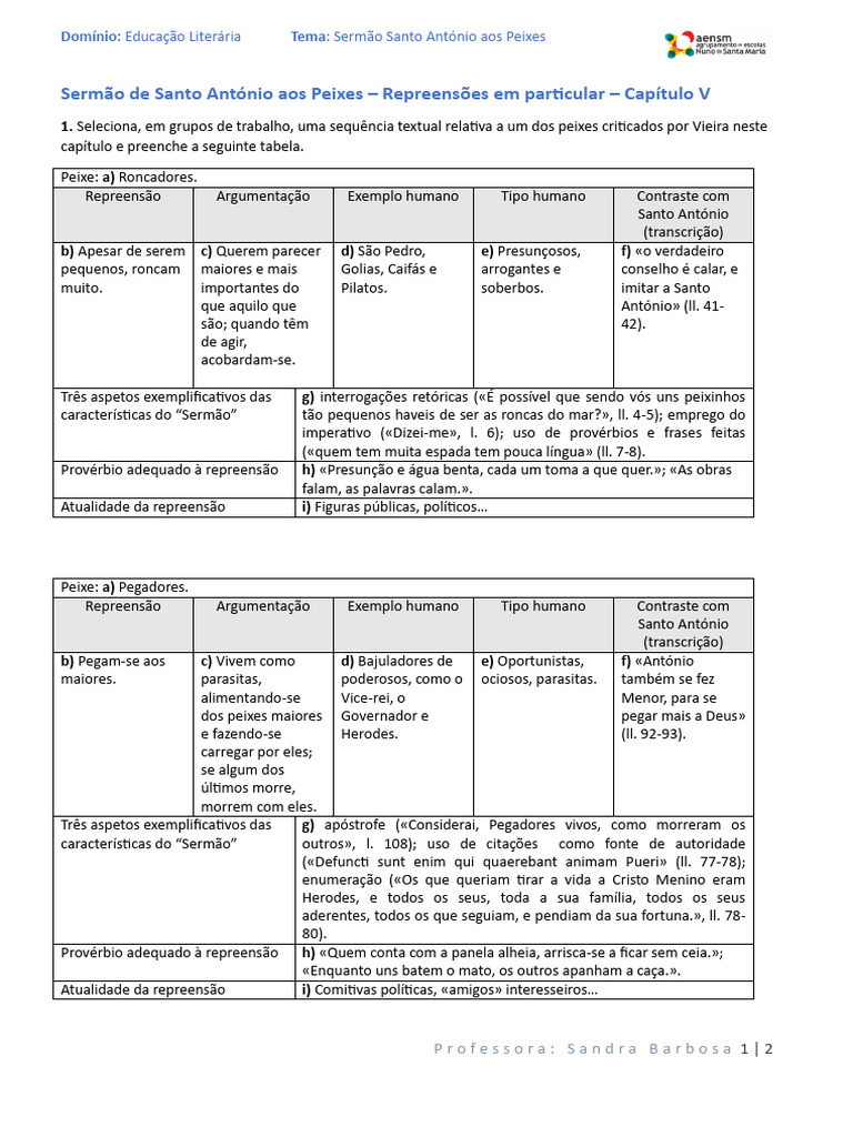 5 Sermao - RepreensoesParticular - CapV - Analisado - Sol | PDF