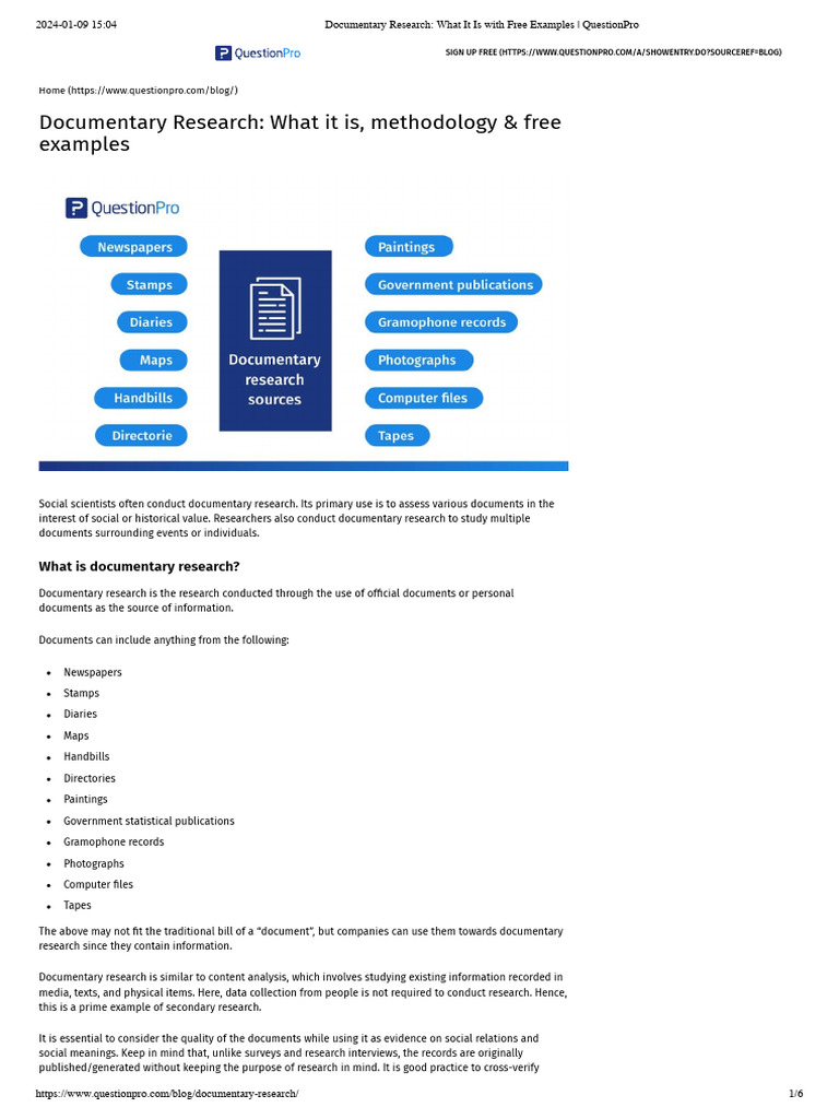 Documentary Research - What It Is With Free Examples - QuestionPro ...