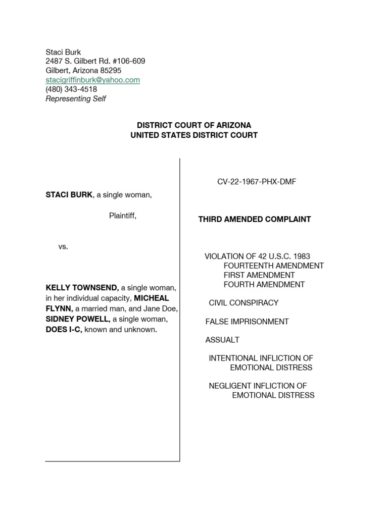 Burk vs. Townsend, Powell, Flynn | PDF