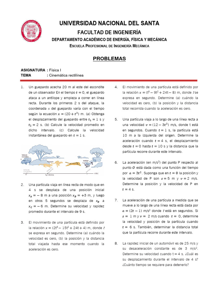 Práctica 04 - Cinemática Rectilínea | PDF