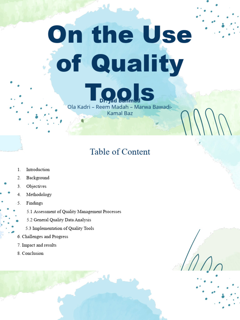 On The Use of Quality Tools | PDF | Quality Management | Data Analysis