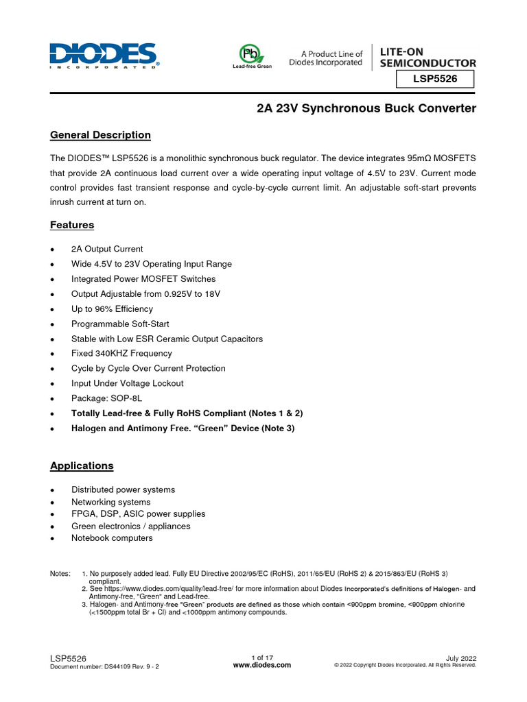 LSP5526 | PDF | Power Electronics | Electronic Circuits