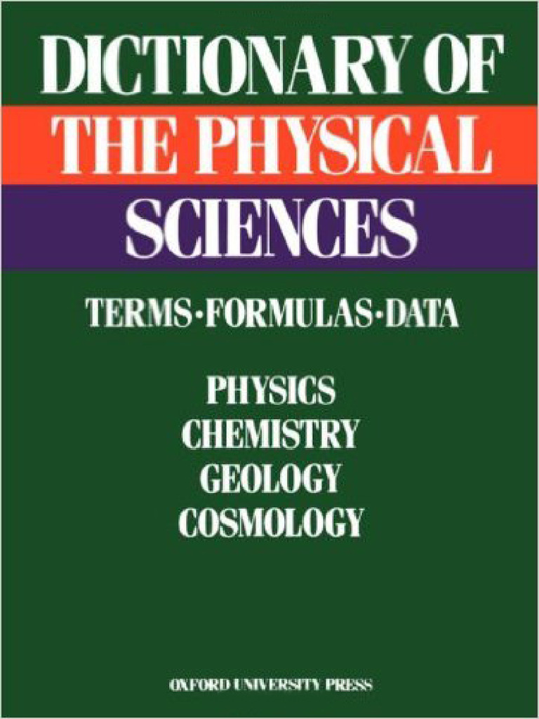 Dictionary of The Physical Sciences - Terms, Formulas, Data (PDFDrive ...