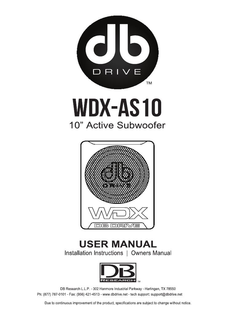 WDX As10 Manual | PDF