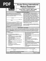 Scuba Diving Medical Form | PDF | Underwater Diving | Scuba Diving