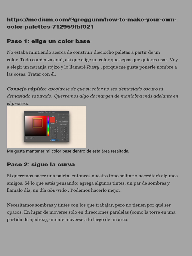Crear PALETA | PDF | Color | Matiz