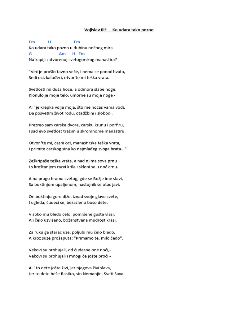 Ko Udara Tako Pozno | PDF