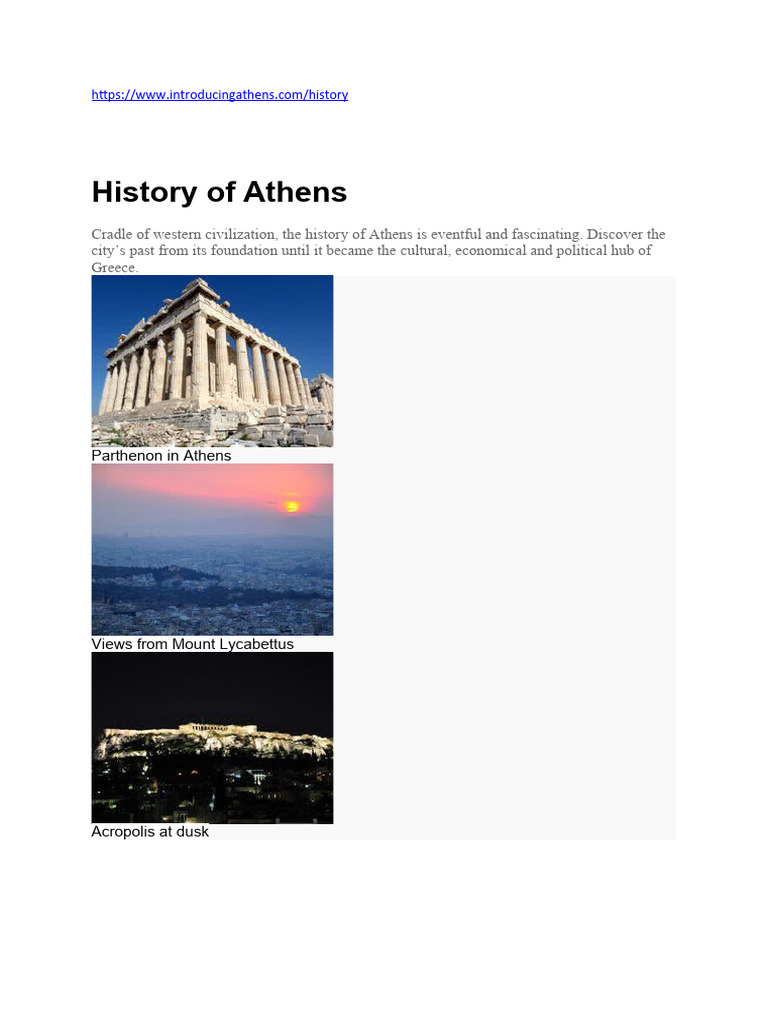History of Athens | PDF