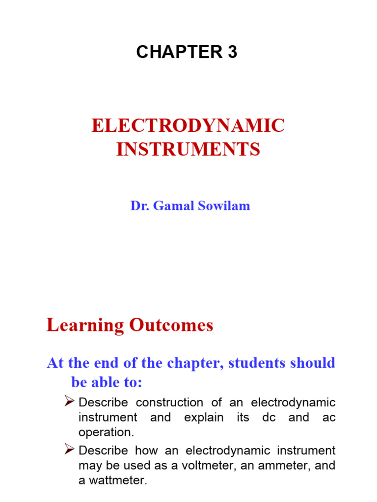 Electrodynamic Instruments | PDF | Inductor | Electrical Engineering