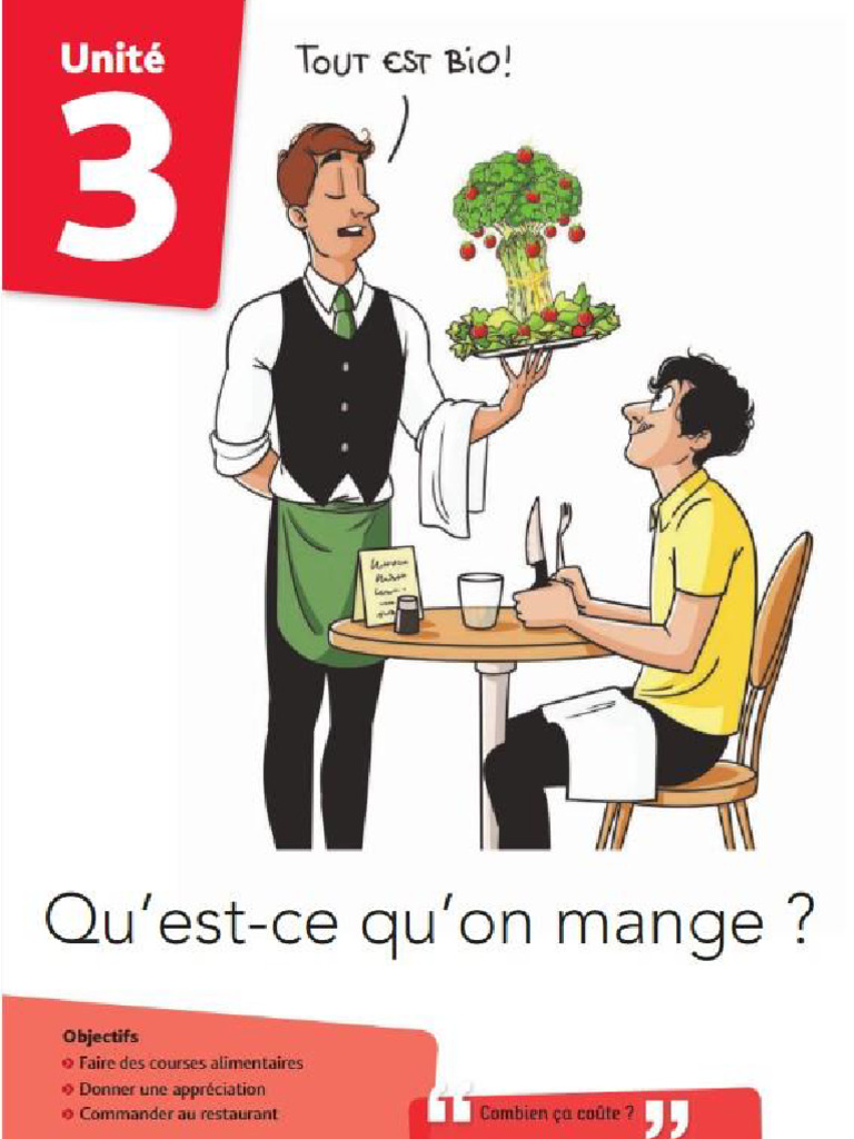 Edito A1-Livre-Cahiers-Unité 3 - Qu'est-Ce Qu'on Mange | PDF